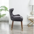 Lindale Contemporary Velvet Upholstered Nailhead Trim Accent Chair
