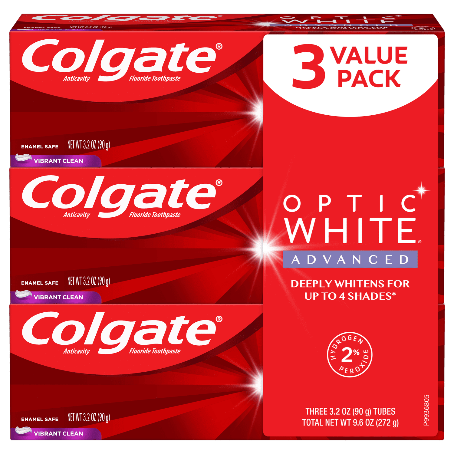 Colgate Optic White Advanced Teeth Whitening Toothpaste Vibrant Clean