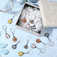1 Box 25Pcs 5 Styles Sports Key Chains Sport Theme Keychains Bulk ...