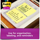 Post-it Super Sticky Lined Notes, Canary Yellow, 4 in. x 6 in., 45 ...