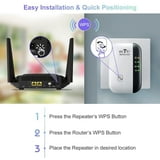 ManYmbyan WiFi Extender Signal Booster, 3000sq.ft Coverage, 30 Devices, Repeater and AP Modes ...