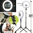 Vivitar 18'' LED Ring Light Kit with 63'' Tripod, Phone Stand ...