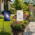 Garden Flag Stand with 5 Prong Base Heavy Duty Metal Flag Pole Stand ...