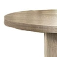 Zoko 54 Inch Round Dining Table, Pedestal Base, White Wash Solid Wood ...