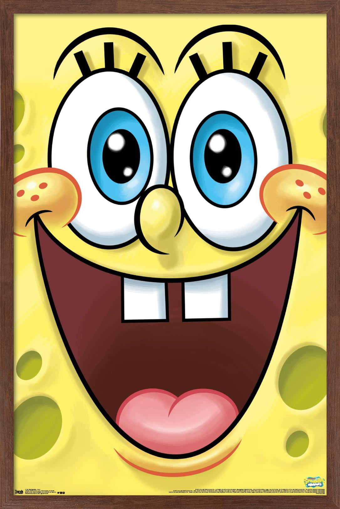 Nickelodeon Spongebob - Face Wall Poster, 14.725" x 22.375", Framed ...