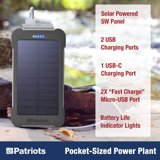 4Patriots Patriot Power Cell CX: Portable Solar Power Bank, Waterproof ...