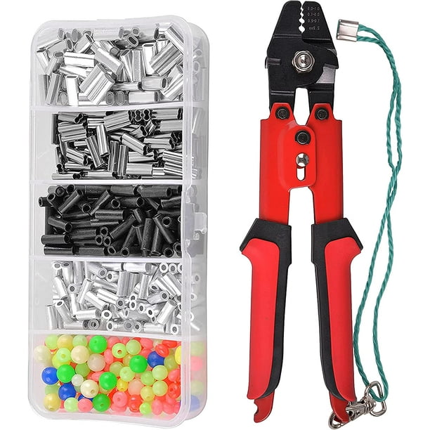 Fishing Crimping Tool Kit Fishing Crimping Pliers with 500pcs Crimp ...
