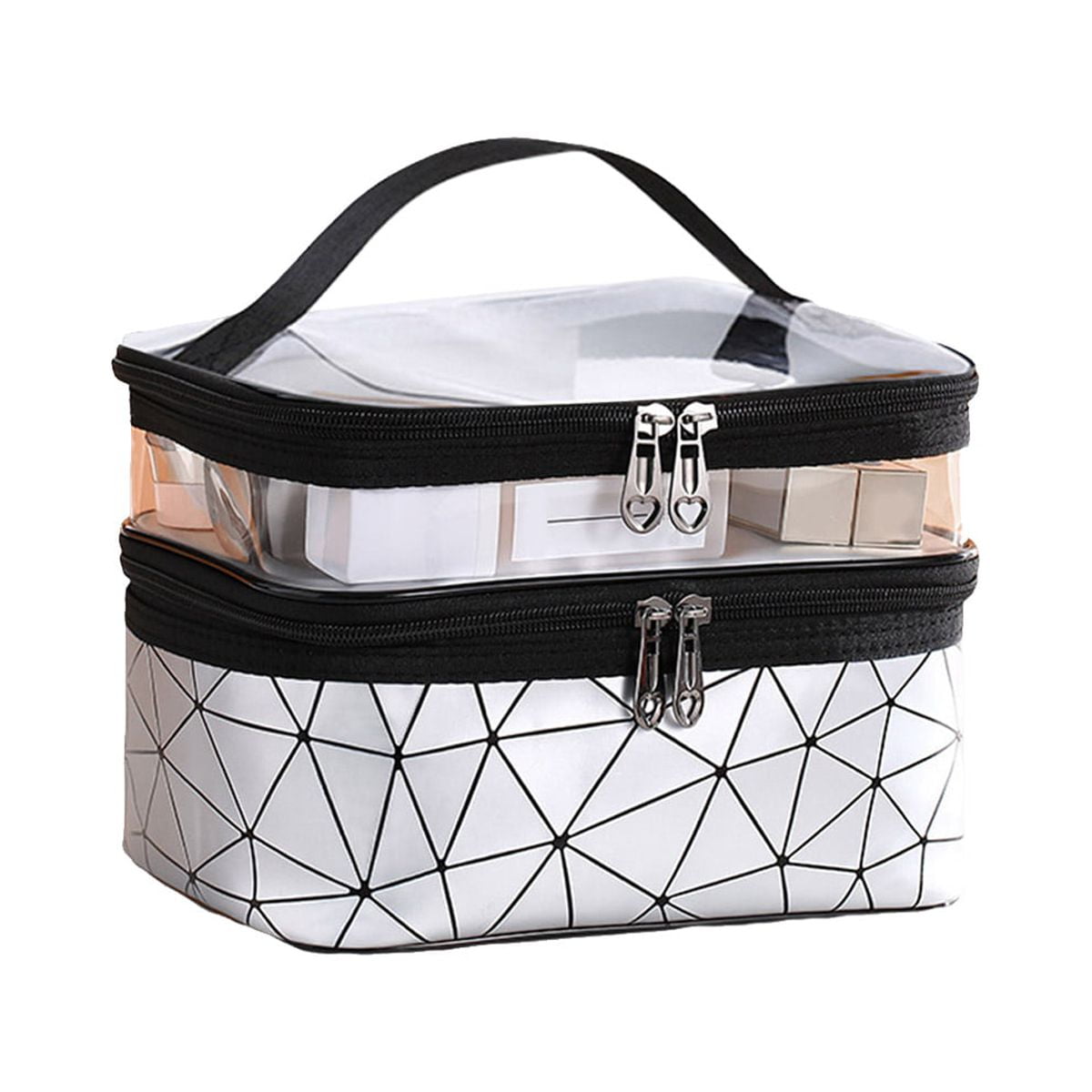 Double Layer Makeup Bag Women Cosmetic Bag Women Toiletries Organizer ...