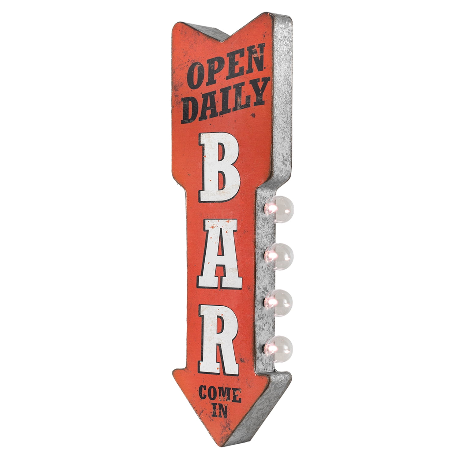 Open Daily Bar Come In Vintage LED Sign - Walmart.com