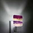 Abstract Ombre Purple Yellow Plug-in LED Night Lights Modern Art Auto ...