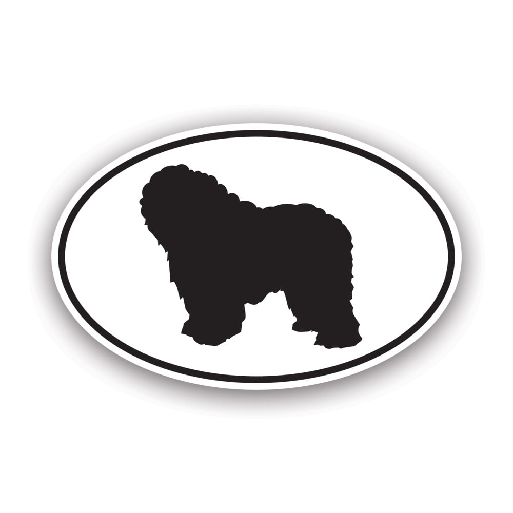 Polish Lowland Sheepdog Euro Oval Sticker Decal - Self Adhesive Vinyl ...
