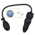 Sex Toy Inflatable Silicone Expand Inflatable Anal Plug Black Sex