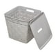 Your Zone Child and Teen Plastic Wide Weave Gray Stacking Storage Bin ...