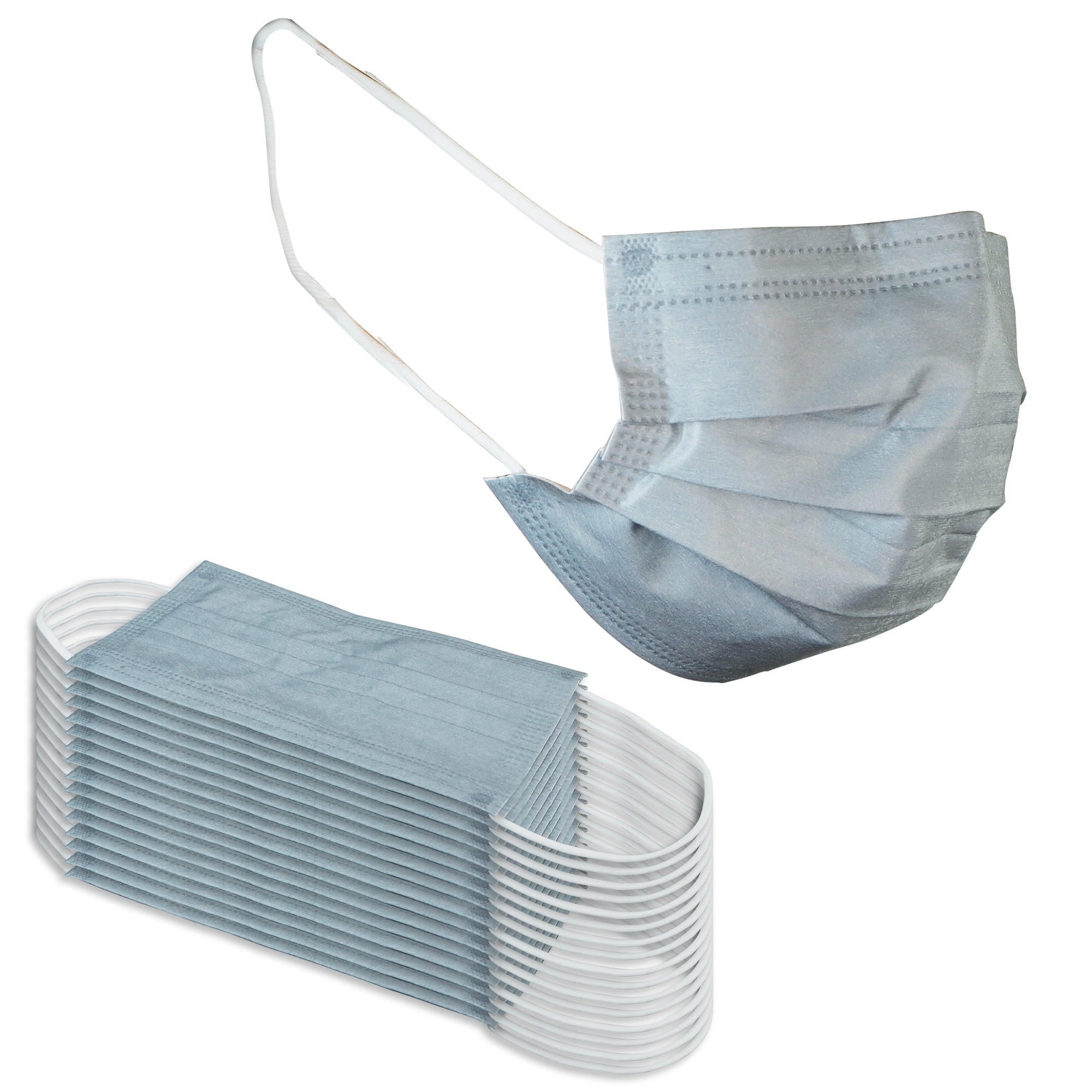 50 Packs Disposable Face Masks with Muti-colors, 3-ply Breathable Dust ...