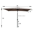 6x9 FT Outdoor Patio Sun Umbrella, Adjustable Tilt Waterproof Yard ...