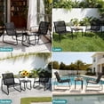 3-Piece Outdoor Patio Furniture Set, Wooden Coffee Table with 2 ...