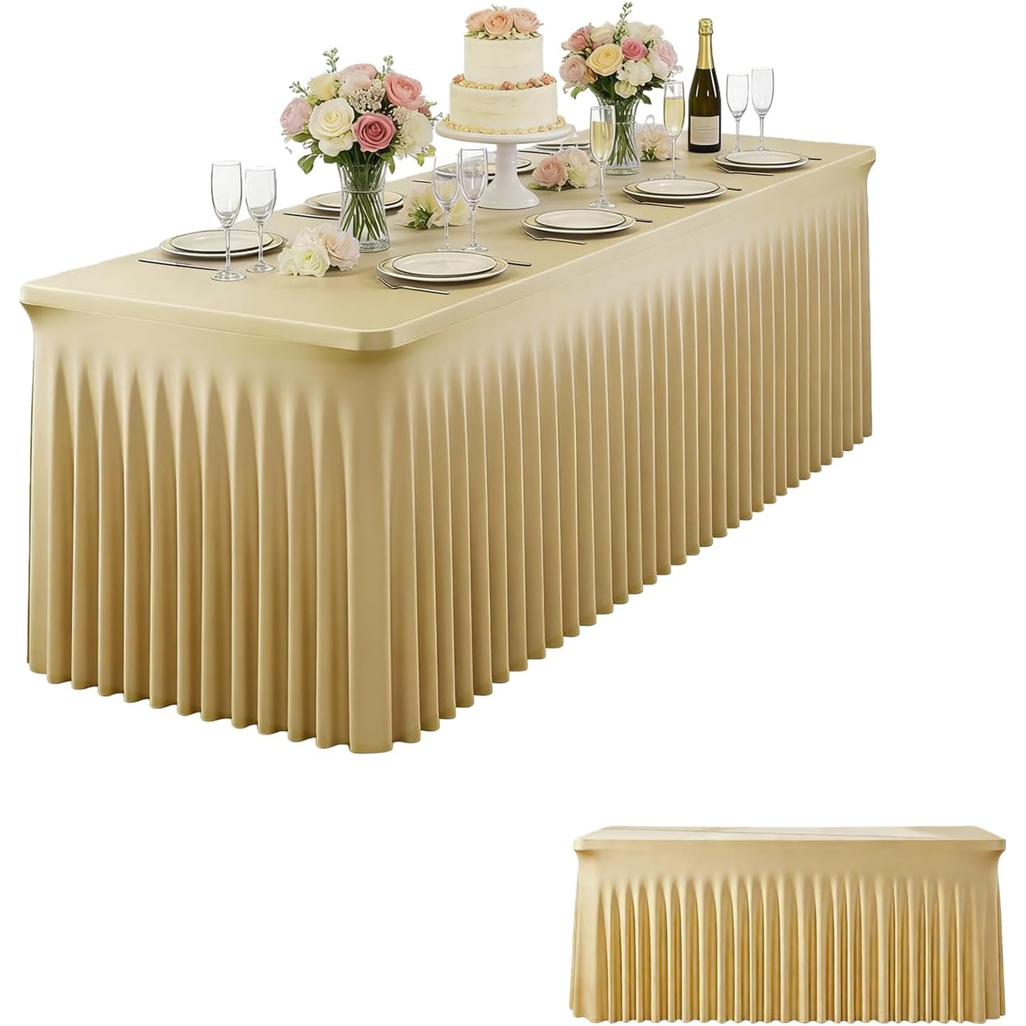 Click here for Unbranded 1 Pack 72lx30wx30h White Table Skirt For... prices