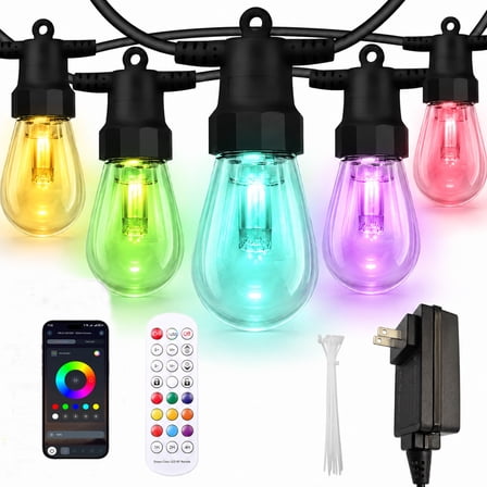 Waterproof LED Color Changing 18 ft. Rope Light with Remote Control ...