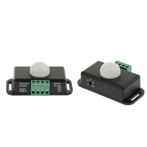 2 piezas 12V - 24V LED Interruptor de sensor de movimiento Función de temporizador de movimiento ...