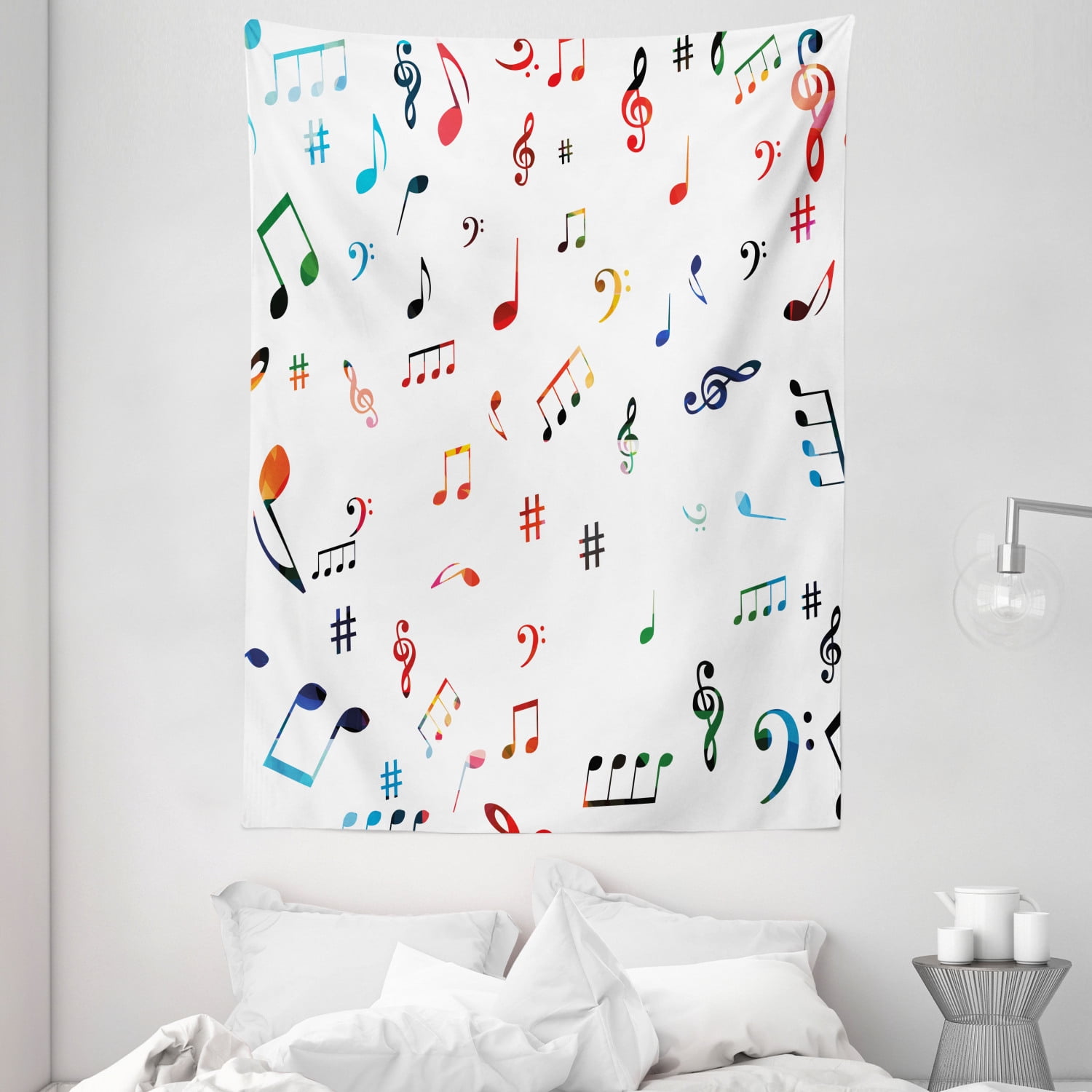 Colorful Tapestry, Repetitive Pattern Musical Notes and Symbols ...