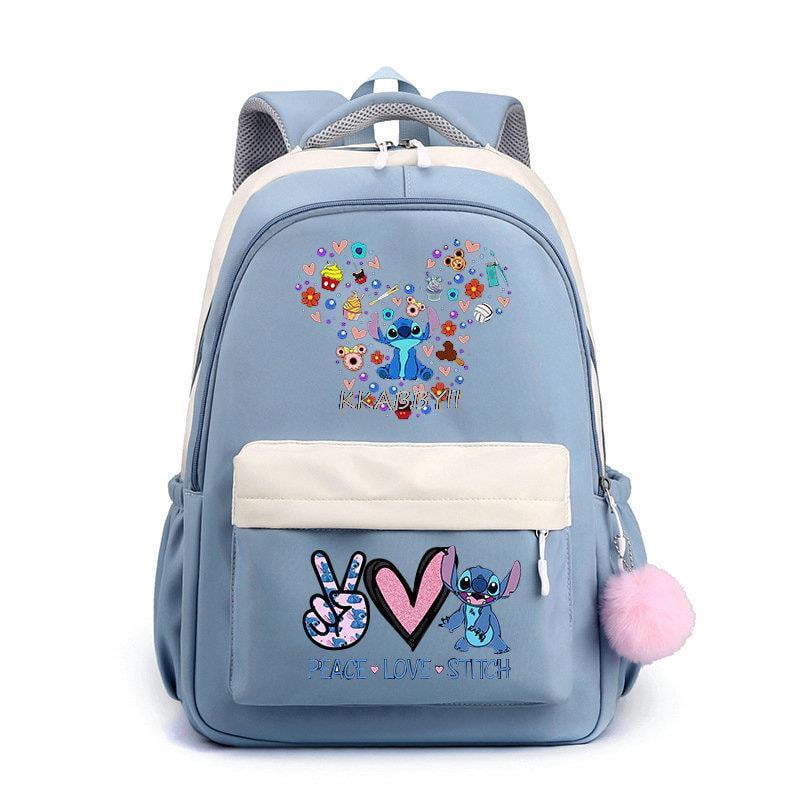 Lilo And Stitch-mochila escolar de dibujos animados para adolescentes ...