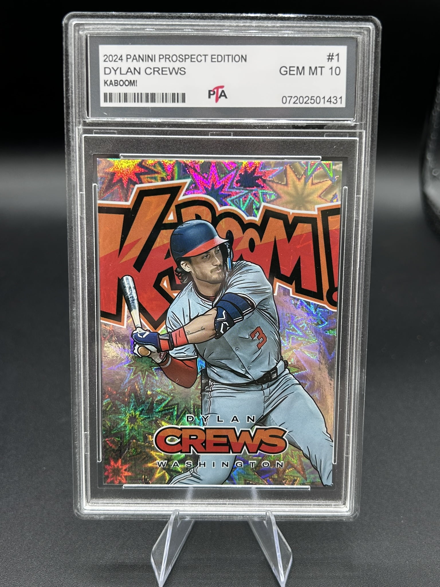 2024 Panini Prospect Edition #1 Dylan Crews Very Rare SSP KABOOM! INSERT VERY LIMITED PRINT RUN ...