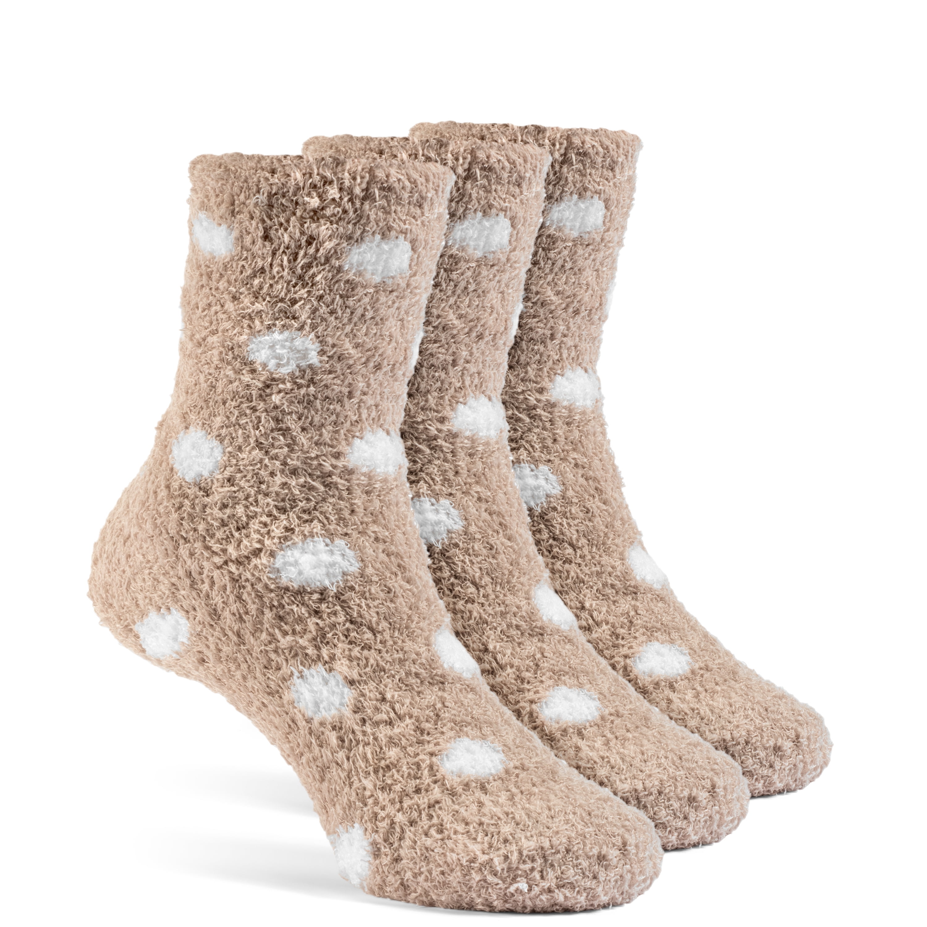 YolBer Girls' Dotted Fluffy Quarter Fuzzy Socks - 3 Pairs - Walmart.com