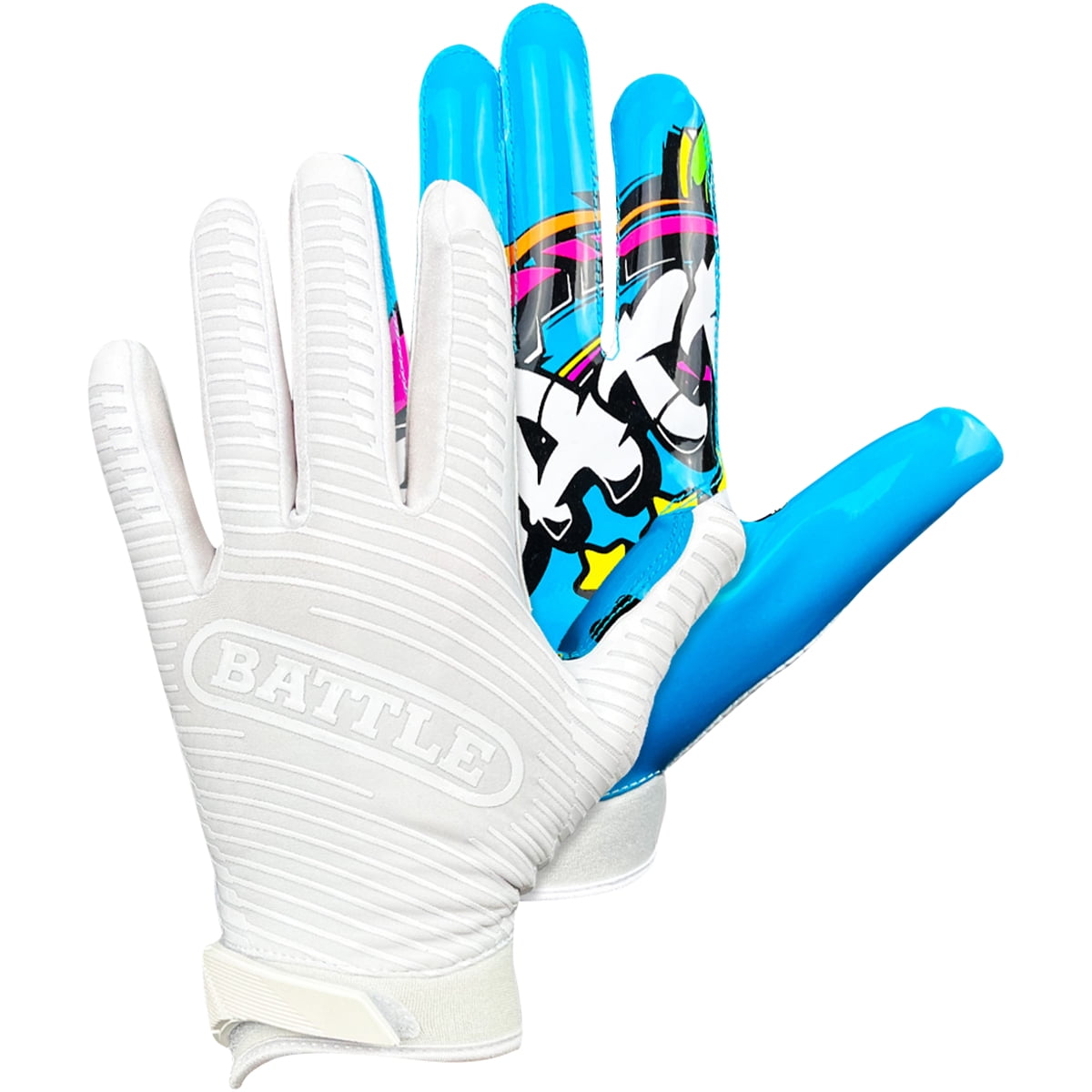 Battle Sports Graffiti23 Doom Youth Football Receiver Gloves - Large ...