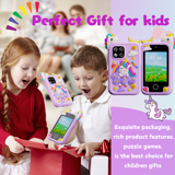MOPO Kids Unicorn Smart Phone Toy for Girls Ages 3-9 2.8" Touchscreen ...