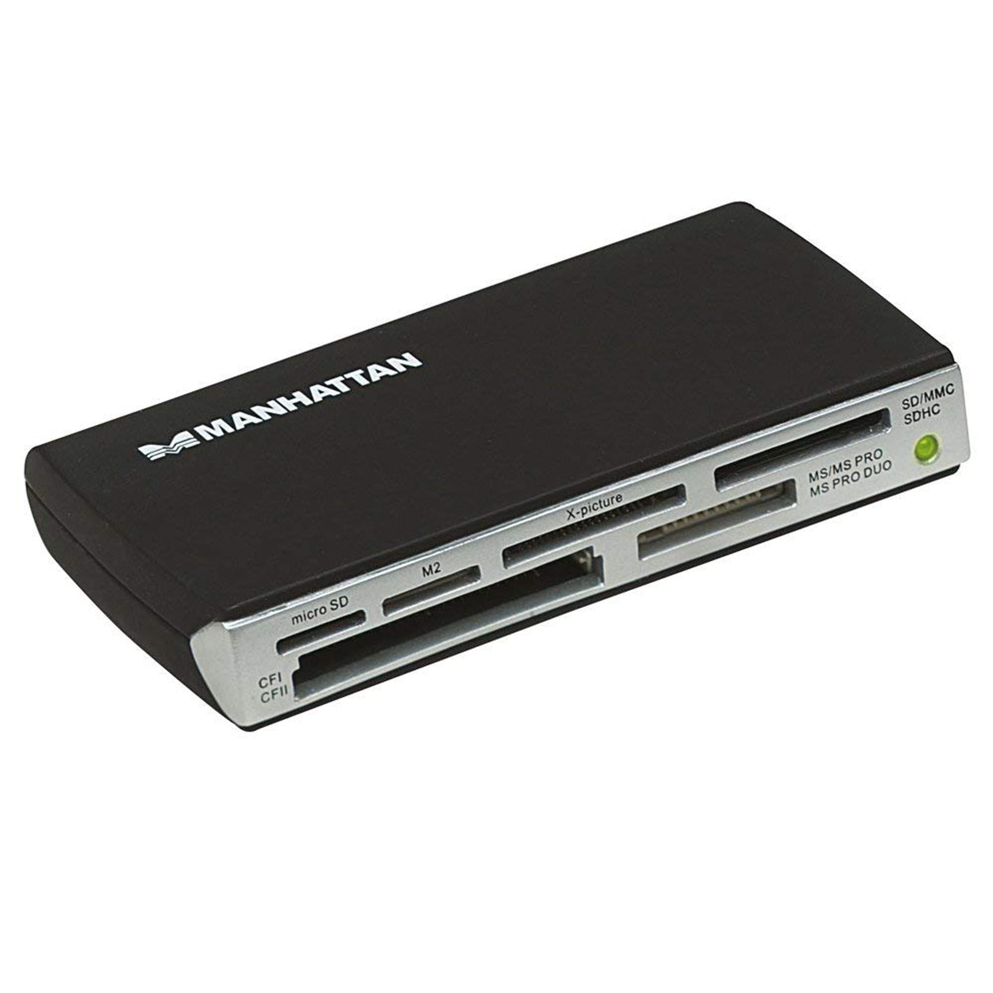 Manhattan Multi-Card Reader/Writer Hi-Speed USB, External, 60-in-1 ...