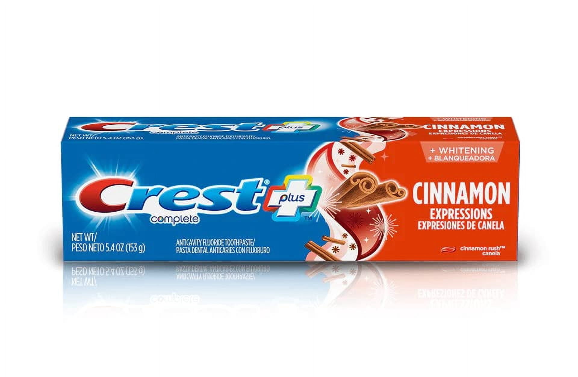 Pasta de dientes Crest Complete Cinnamon Rush 160 ml (paquete de 6 ...