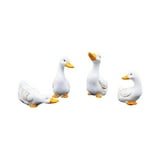 Miulika 4x Cute Resin Duck Statue Backyard Pond Ducks Decoration ,Gifts ...