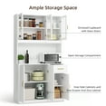 RichYa 71'' Tall Kitchen Food Pantry Cabinet,Kitchen Hutch, Modern ...