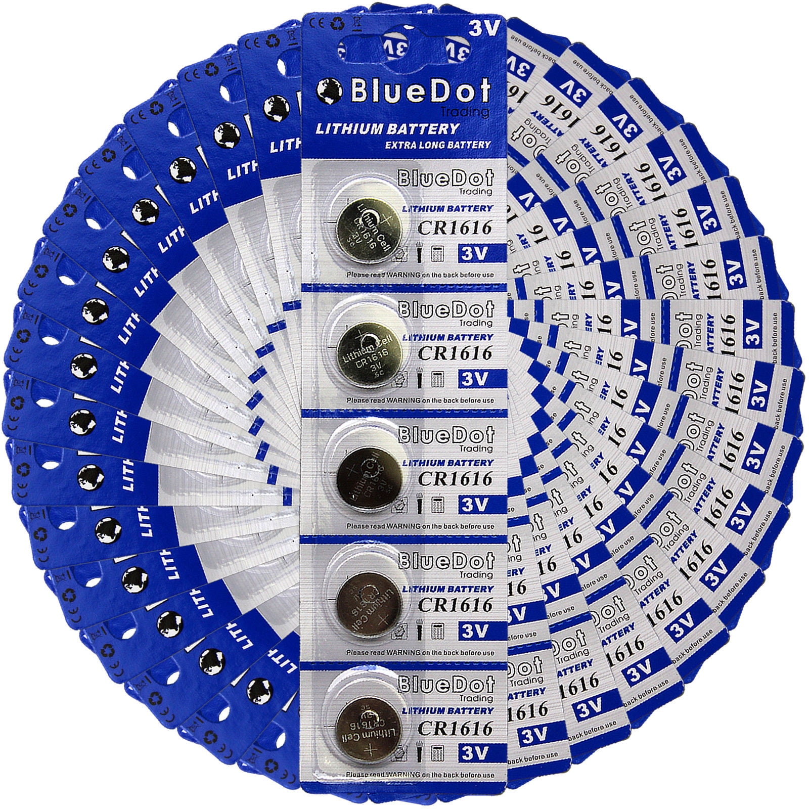 BlueDot Trading CR1616 Lithium Manganese Dioxide (Li-MnO2) Button Coin ...