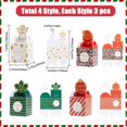 12Pcs 4 Styles Christmas Theme Paper Fold Gift Boxes for Presents ...