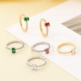 HIJONES Four Claw Full Starry Ring for Women Titanium Steel Inlaid Cut ...