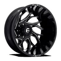 Fuel D755 Reaction 22X12 8X165.1 -44Et 124.3Cb Gloss Black Milled With ...