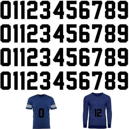 44 Pieces 8 Inch Iron on Numbers T Shirt Heat Transfer 0 to 9 Jersey ...