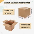 Shipping Boxes Mailers 6x6x6 inches Corrugated Cardboard Small Packing ...