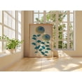 Affixzi Modern Botanical Art Print - Yellow and Blue Chrysanthemum Wall ...