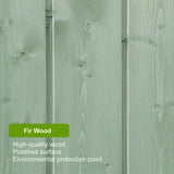 Outdoor Tall Storage Cabinet, Wooden Garden Tool Shed with Lock ...