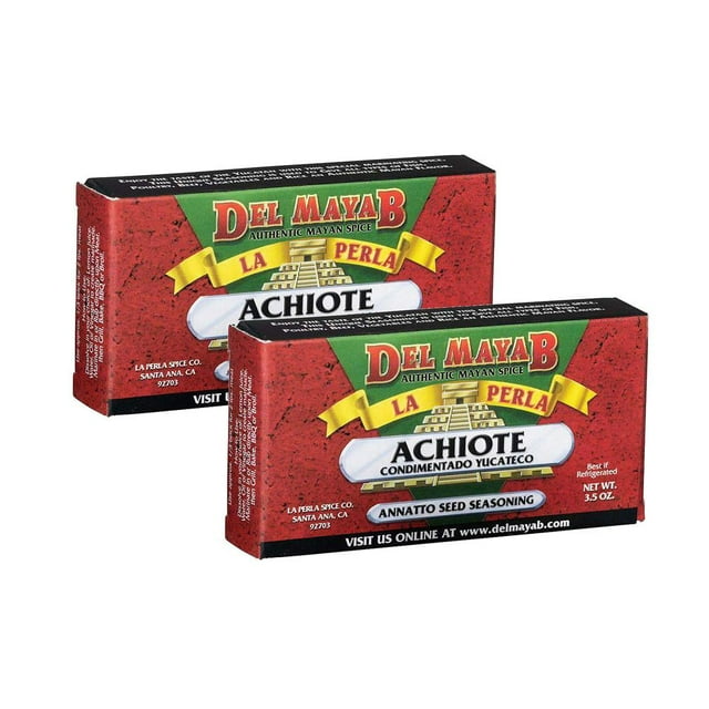La Perla Red Achiote (Annatto Seed) Paste - Pack of 2 x 3.5 oz (110g ...