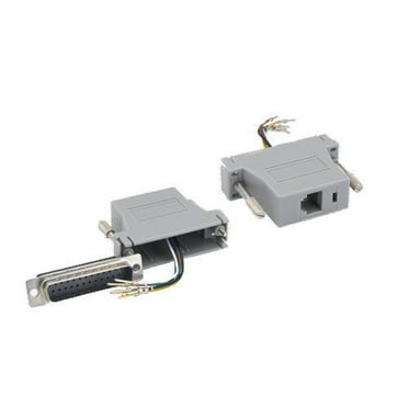 Kentek D-Sub Modular Adapter DB25 Female to RJ12 RJ-12 Female F/F ...