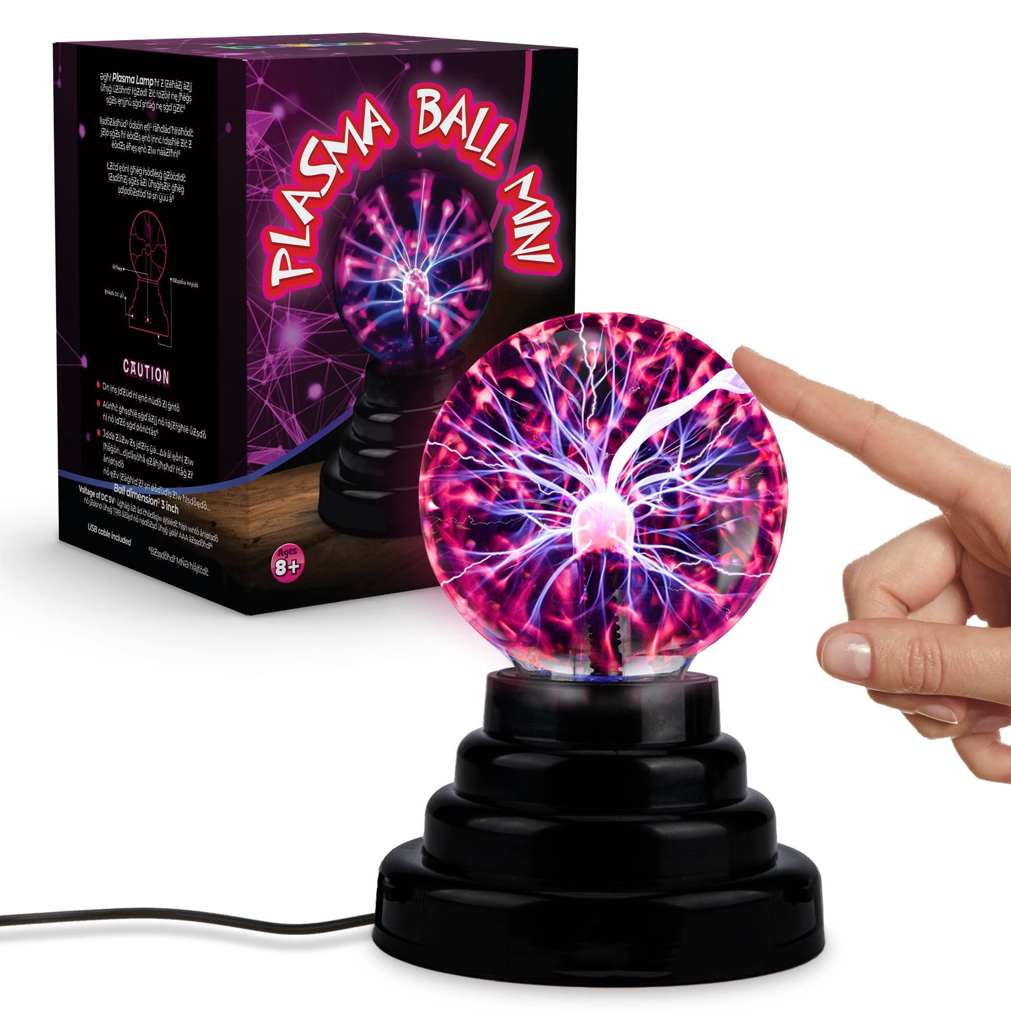Plasma Light Kicko Purple Plasma Ball - 7 Inch - Nebula Lightning ...