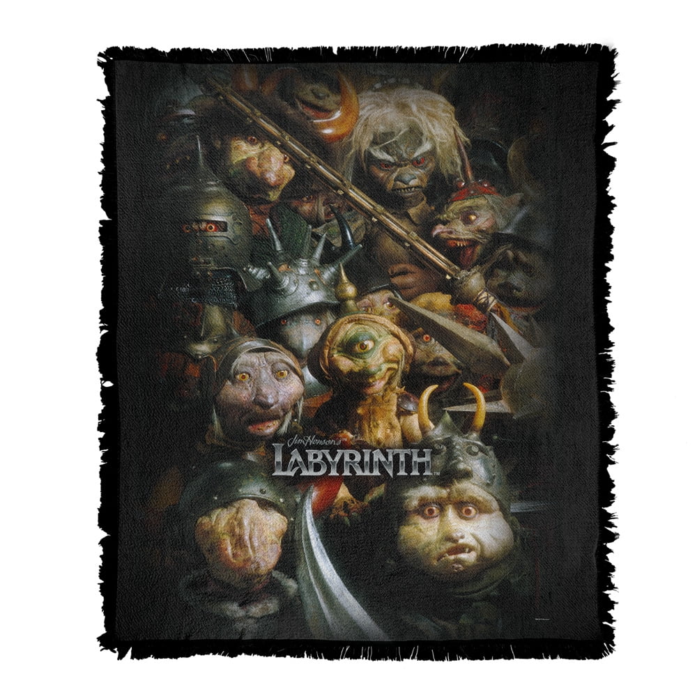 Labyrinth Blanket, 50'x60' Gaggle of Goblins Woven Tapestry Cotton ...