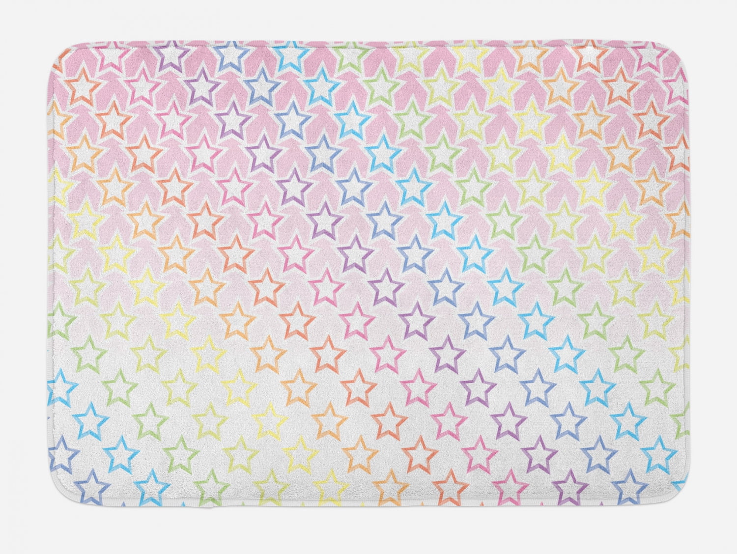 Star Bath Mat, Stars in Rainbow Colors Galaxy Milky Way Theme Teen ...