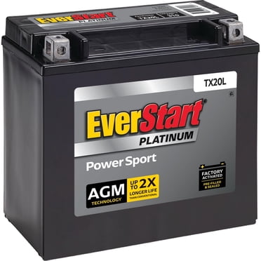 EverStart AGM PowerSport Battery, Group Size 12BS 12 Volt, 180 CCA ...
