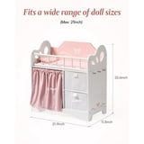 Robud Wooden Baby Doll Crib Pink, Storage, Bedding, Pretend Play ...
