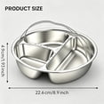 3-Compartment 316L Stainless Steel Divided Plate with Double Handle ...