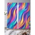 Abstract Flame Art Sheer Curtains for Living Room Bedroom Blue Purple ...